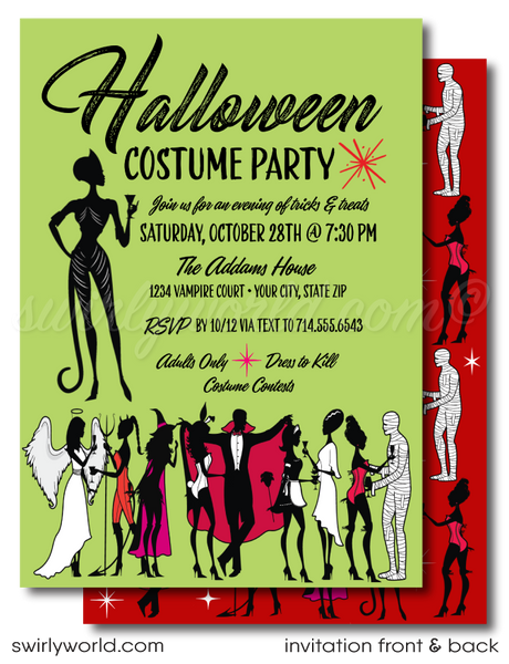 Halloween birthday invitations store