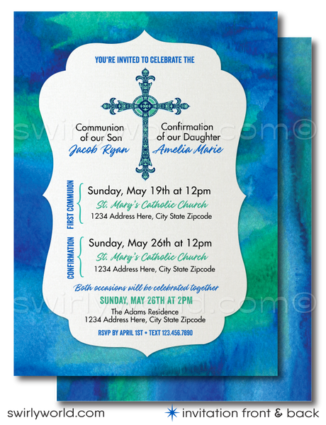 Catholic Confirmation Invitations First Communion Or Confirmation