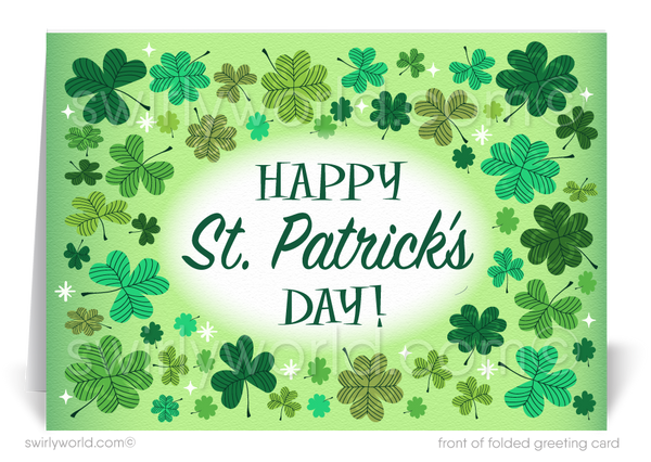 Digital Downloadable St. Patrick's Day Greeting Card Images - swirly ...
