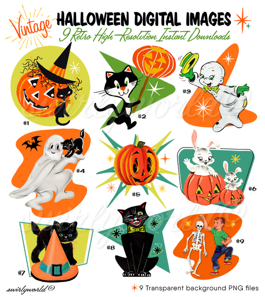 Vintage Atomic Digital Background