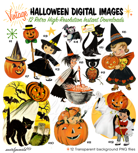 Vintage Halloween Clip Art Images