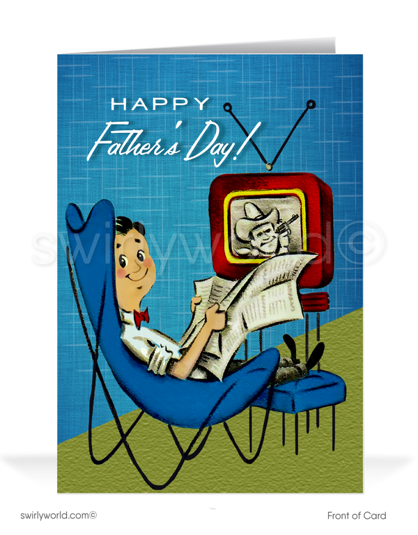 Retro Vintage 1960s Mad Men Mid-Century Modern Style Happy Father's Da ...