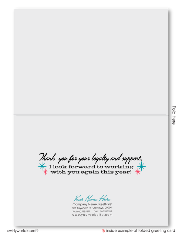 Retro Mid-Century Modern Happy New Year Card – 2026 Design with Dapper ...
