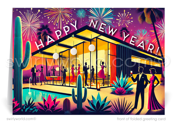 Realtor Happy New Year Cards - swirly-world-design
