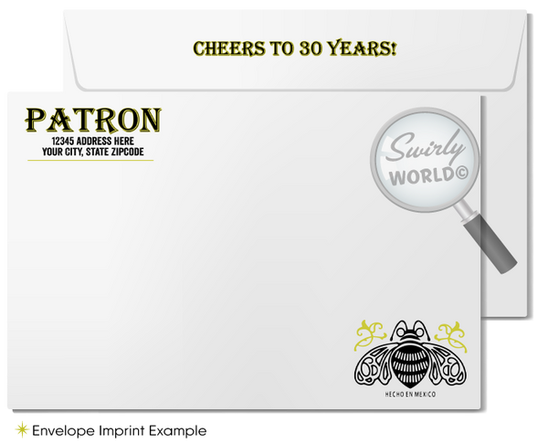 El Patrón Tequila Liquor Label Birthday Party Invitation Digital Downl ...