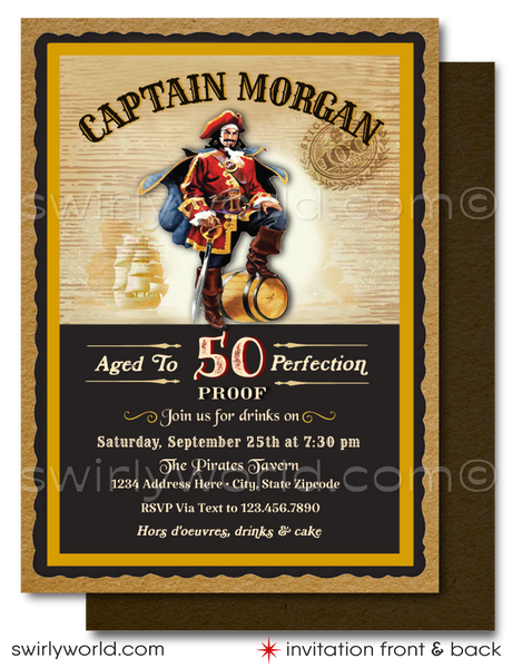 Digital Birthday Tagged "Captain Morgan" - swirly-world-design