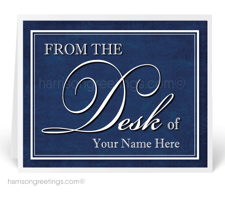 From the Desk of Business Note Cards - swirly-world-design