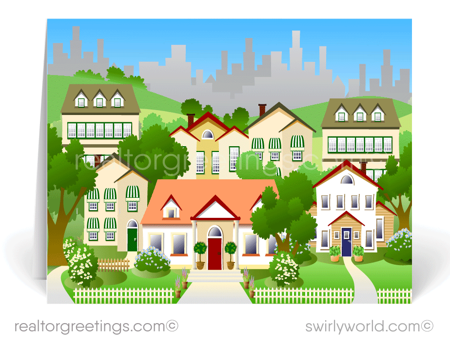 Suburban Neighborhood Clipart