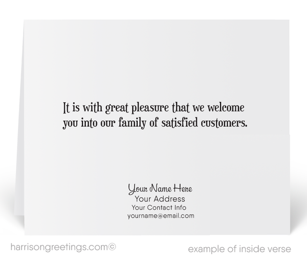 Welcome Aboard Cards for New Customers - swirly-world-design