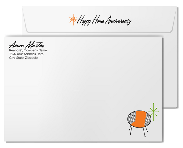 Realtor® 'House-a-Versary' Card – Mid-Century Modern Home Anniversary ...