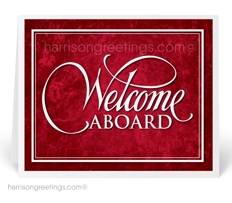 Welcome Aboard Greeting Cards for Clients - swirly-world-design