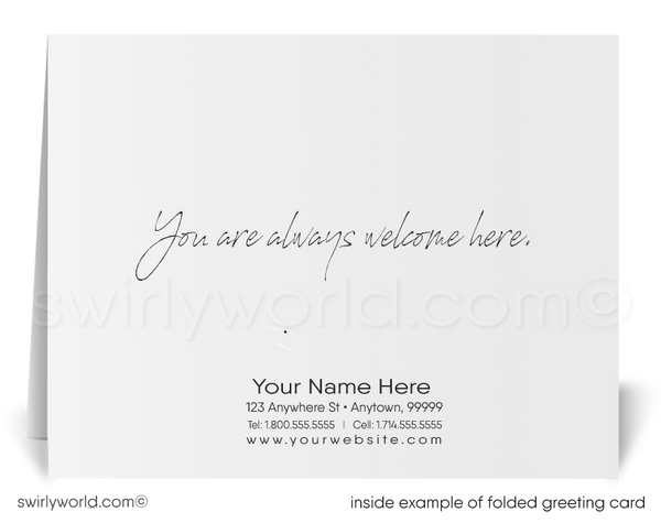 Thank You For Worshiping With Us Welcome Visitors Note Cards - swirly ...