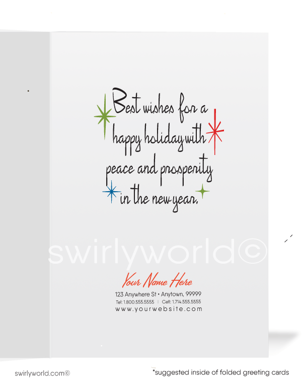 Happy Holidays Black And White Card