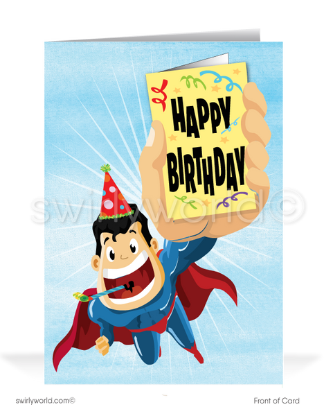 Superman Happy Birthday Card