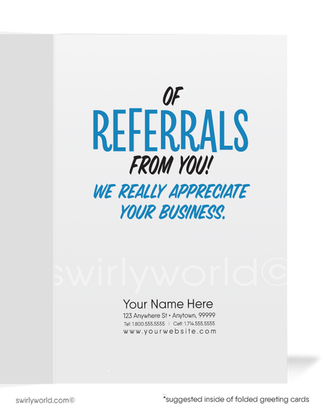 Funny Porcupine Thank You For Your Referral Cards for Customers ...