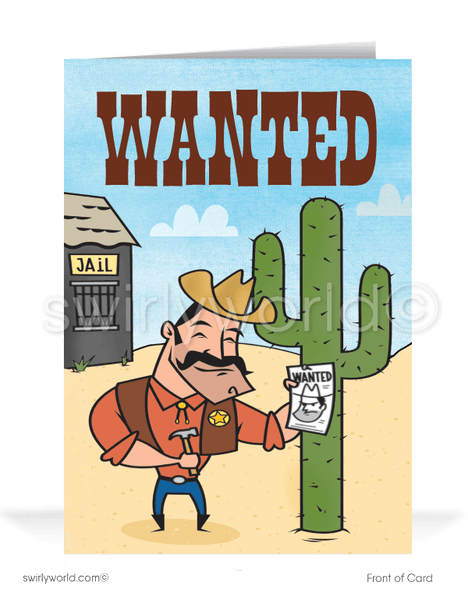 Cartoon Funny Cowboy "Ask for Payment on Past-Due Accounts" Bill Colle ...