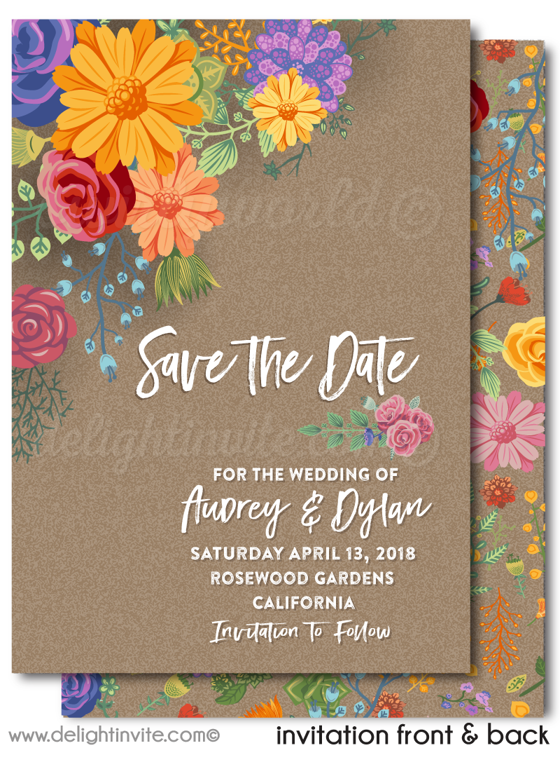 Boho Chic Wedding Invitations