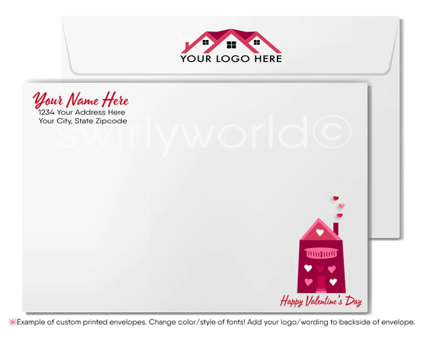 Digital Downloadable Client Pink Heart House Client Happy Valentine's ...