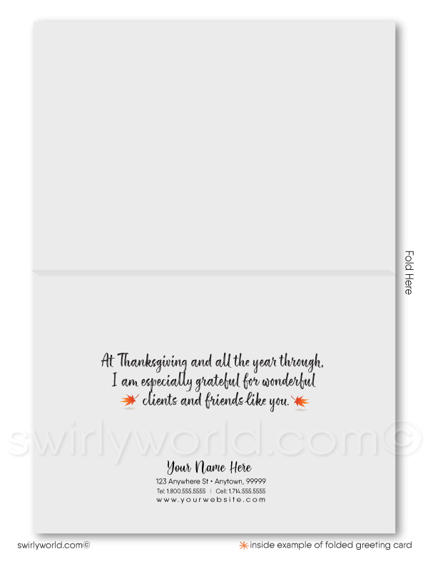 Realtor Thanksgiving Cards - swirly-world-design