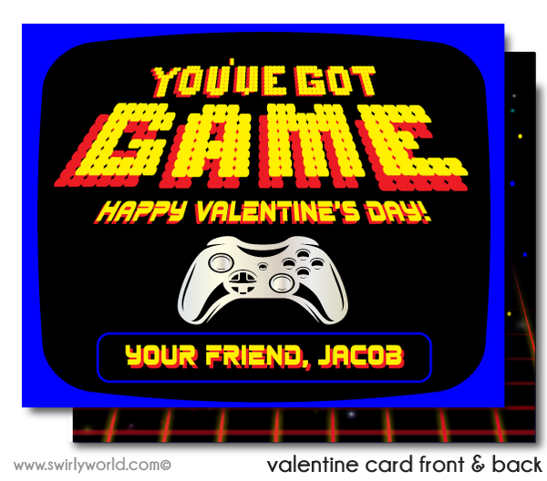 Retro Video Game Valentines - Swirly World Designs Download - swirly ...