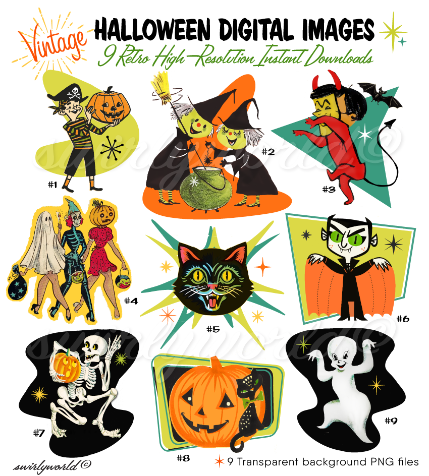 RARE DIGITAL Vintage 1950s 1960s Retro Atomic Mid-Century Modern Kitsc ...