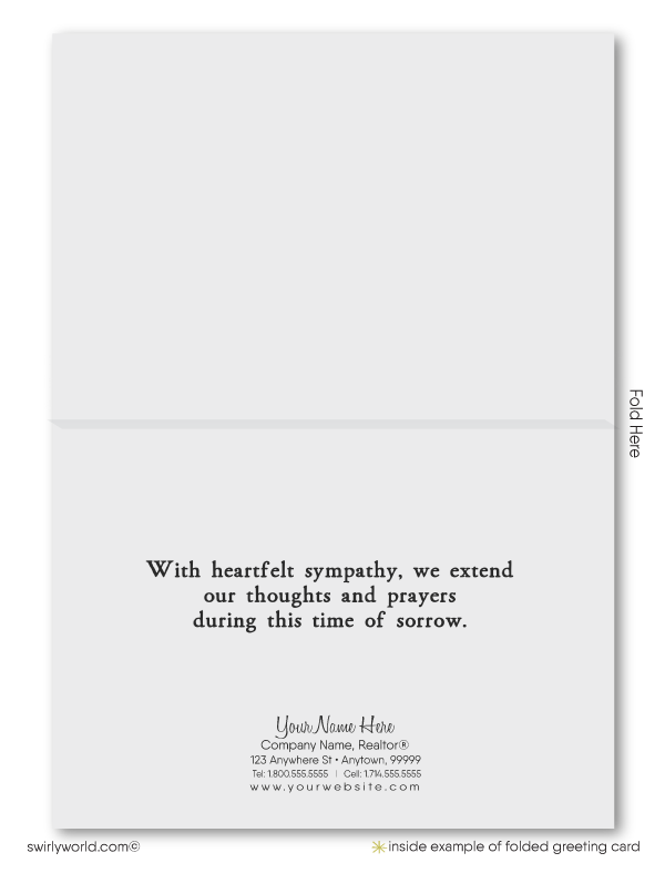 Beautiful Landscape Watercolor Trees "With Sympathy" Greeting Cards fo ...